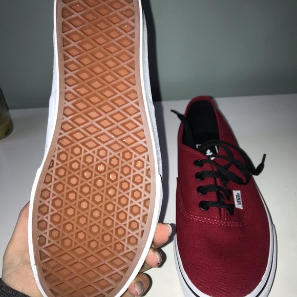 Vans | Shoes | Authentic Redblack Vans | Poshmark